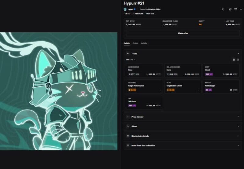 Hyperliquid'den NFT Rüzgarı: 467 Bin Dolardan Satıldı - Ninja News